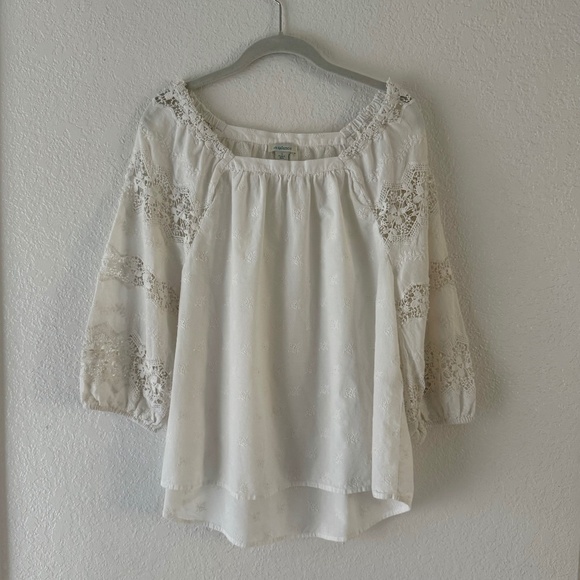 Sundance | Tops | Sundance Womans Eyelet Lace White Cotton Top Size ...